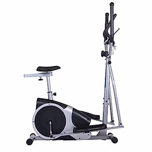 Body Champ Magnetic Cardio Dual Trainer - Elliptical and Upright Exercise Bike BRM2720