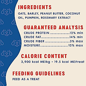 Finley's Peanut Butter & Pumpkin Dog Biscuits Treats for Dogs Made in USA | Natural Peanut Butter & Pumpkin Dog Treats | Wheat Free Dog Treats | Healthy Dog Treat Bags (12 oz)