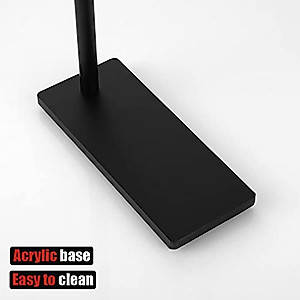 JQK Hand Towel Holder Stand Black, Modern Tree Rack Free Standing for Countertop with 12 Inch Bar, 304 Stainless Steel Matte Black Thicken 0.8mm, HTT170-PB