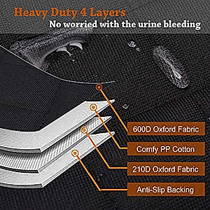 JSTHT Dog Seat Cover, 100% Waterproof Pet Seat Cover，Bench Car Seat Cover Protector Scratch Proof Nonslip Durable Soft Pet Back Seat Covers for Cars Trucks & SUVs