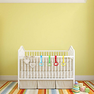 TOYANDONA 8pcs Baby Toddler Crib Pull Ring Safety Stand Up Rings for Kids Walking Training Tool