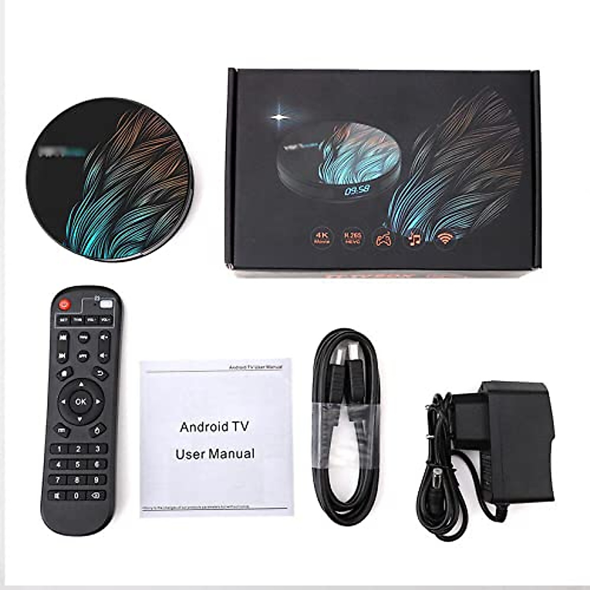 KRGEMS Android 10.0 Smart Tv Box,Streaming Box,4g+64g, Bt4.1, Support Dual-Band WiFi (2.4g&5g), 4k H.265 Decoding,3D,Set Top Box