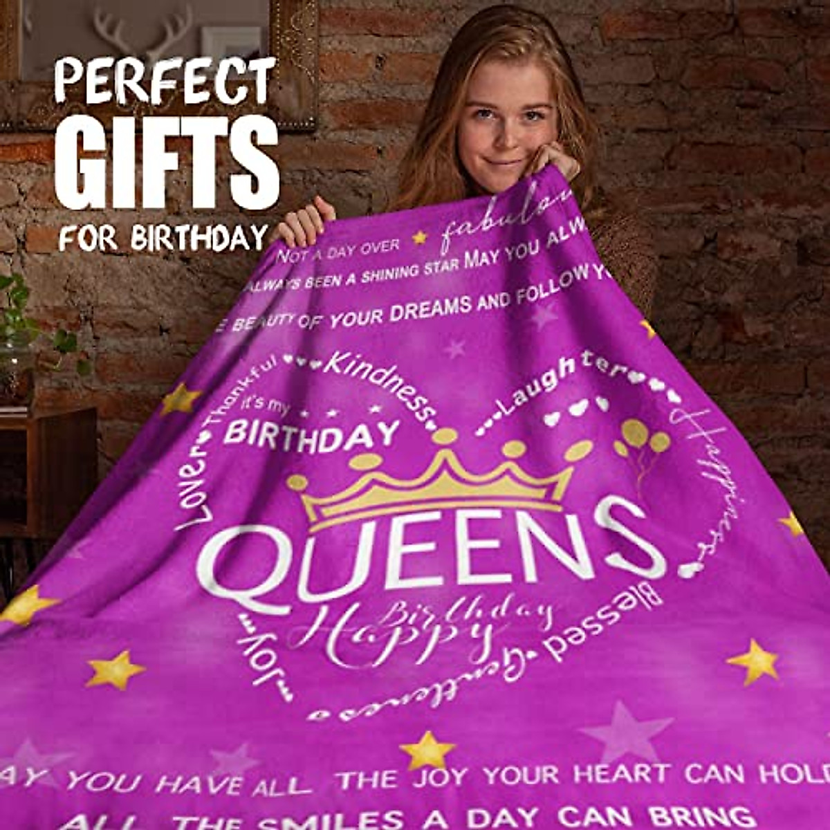 RFHBP May Birthday Gifts for Women Throw Blanket - Perfect for Mother's Day, Valentine's Day, and Birthdays - 50x60 Inches