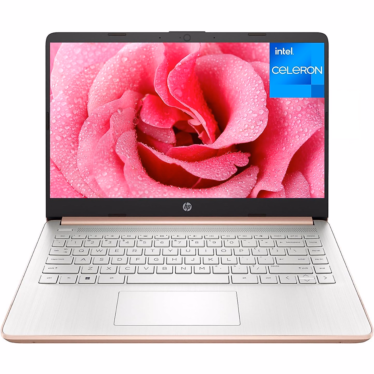 HP 14 Inch Laptop Computer, Ultra Thin and Light Laptop for College Students, Intel Celeron N4120, 16GB RAM, 320GB Storage (64GB eMMC+256GB MSD Card), Long Battery Life, 1-Year Office 365, Win11 S