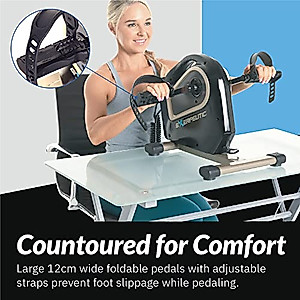 Exerpeutic 2000M Motorized Electric Legs and Arms Pedal Exerciser - Mini Exercise Bike for Work from Home Fitness - Black