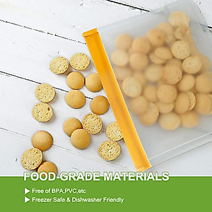 10PCS Reusable Silicone Food Storage Bags Freezer Bags for Sandwiches,2large bags silicone bags reusable storage,4 Reusable silicone bag Sandwich Bags,4Reusable silicone ziplock bags Snack Bags