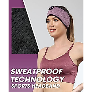 Fulext Bluetooth Headband Headphones, Sleep Headphones For Side Sleepers - Sleeping Comfortable with Thin Speaker Microphone Handsfree Best Gift Ideas Women Men