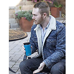 MIRA 2 Pack of 12 oz Stainless Steel Insulated Coffee Travel Mug for Coffee, Tea - Press Lid Tumbler - Vacuum Insulated Coffee Thermos Cup Keeps Hot or Cold - Black