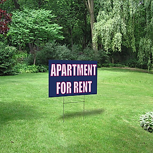 Fastasticdeals Weatherproof Yard Sign Apartment for Rent B Advertising Printing Lawn Garden 18x12 Inches 1 Side Print