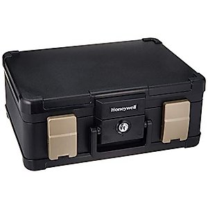 Honeywell Safes & Door Locks LHLP1103 30 Minute Fire Safe Waterproof Safe Box Chest with Carry Handle, Medium, 1103, Black, 7.3 litre