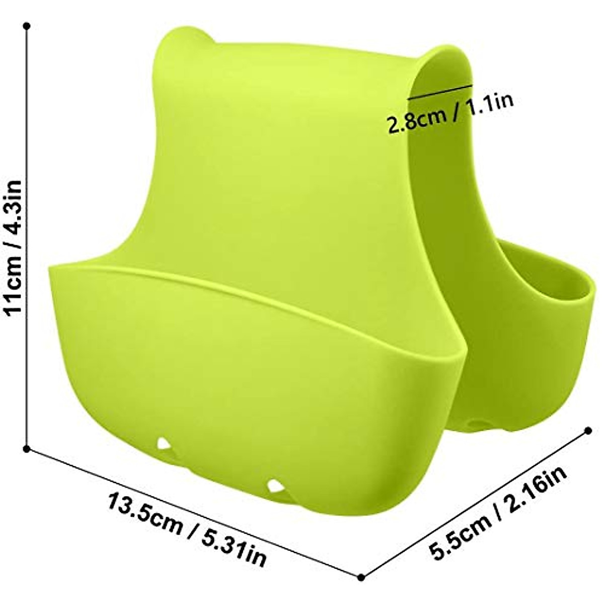 Ulalaza 3Pcs Saddle Sink Caddy Kitchen Sponge Holder Soap Drain Rack Hanging Basket Storage Organizer