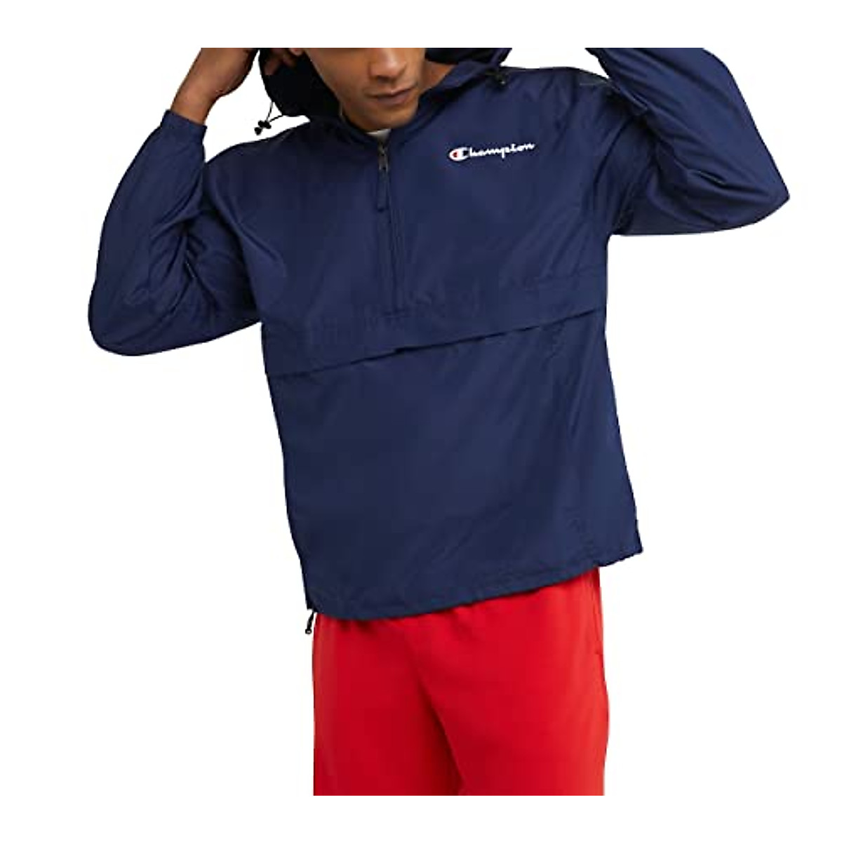 Champion mens Stadium Packable Jacket, Left Chest Script Jacket, Navy-549369, Large US, Navy-549369