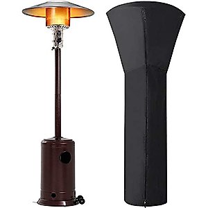 DCONMEE Patio Heater Cover Waterproof Oxford Cloth with Zipper, Stand up Outdoor Round Heater Covers.(H89XD33x19 inch)