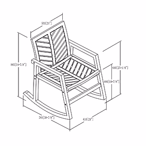 VBSQ Outdoor Chevron Rocking Chair - Grey Wash Slirr Chair Rocking Chair Rocker Chair Rocker Camp Chair Rocker Recliner Rocking Camp Chair Rocking Chairs Outdoor Rocking Chair Swinging Camping c