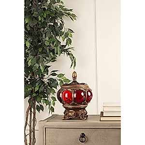 OK Lighting Jewelry Box, 11.5",Burgundy