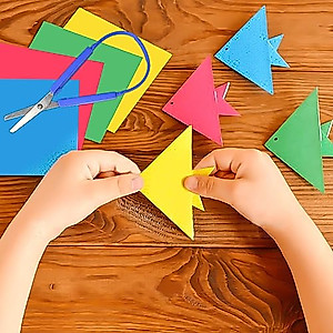 defutay Loop Scissors Colorful Looped Scissor Mini Training Loop Scissors for Children, Special Needs and Elderly, Easy-Open Squeeze Handles, Adaptive Design (Blue)