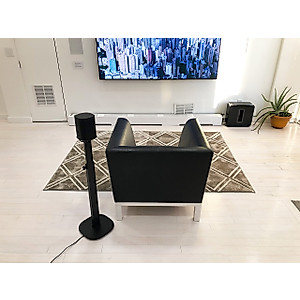 ynVISION.DESIGN E-Z Height Adjustable Floor Stands Compatible with Sonos One, One SL, or Play:1 | 2 PACK | Pair | Adjusts 29.1" - 46.5" Built in Cable Management