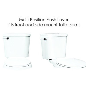 Toilet Handle Replacement Flush Lever - by LDR Global, Repair Replace Tank Flush Handles with Matching Bath Decor Parts, Universal Mount Fits Front Side and Angle Mounts