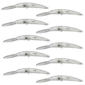 10pcs Unpainted Minnow Bait Fishing Lure Body 150mm 14.2g Blank Hard Lures Free Eye 8305