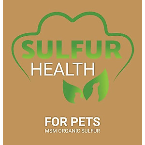Organic Pet Sulfur - 99.9% Pure MSM Supplement for Pets - Lab-Tested and Certified Pet MSM