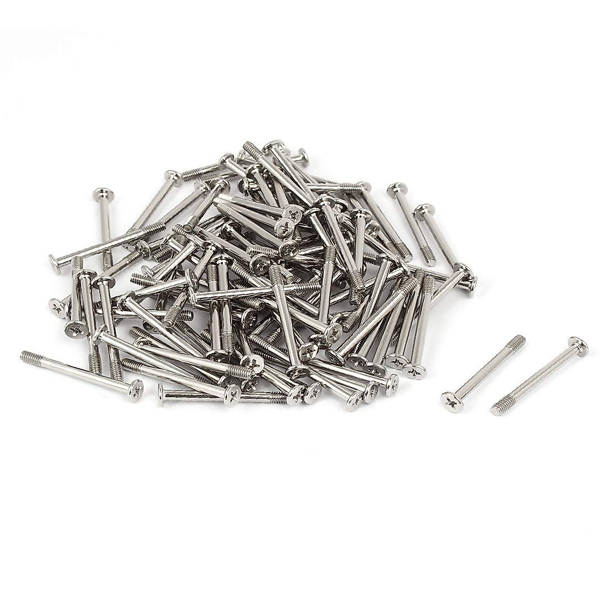 New Lon0167 M4 x Featured 40mm Flat Head reliable efficacy Phillips Computer PC Case Fan Screw Silver Tone 100pcs(id:15b a1 5a 6ca)