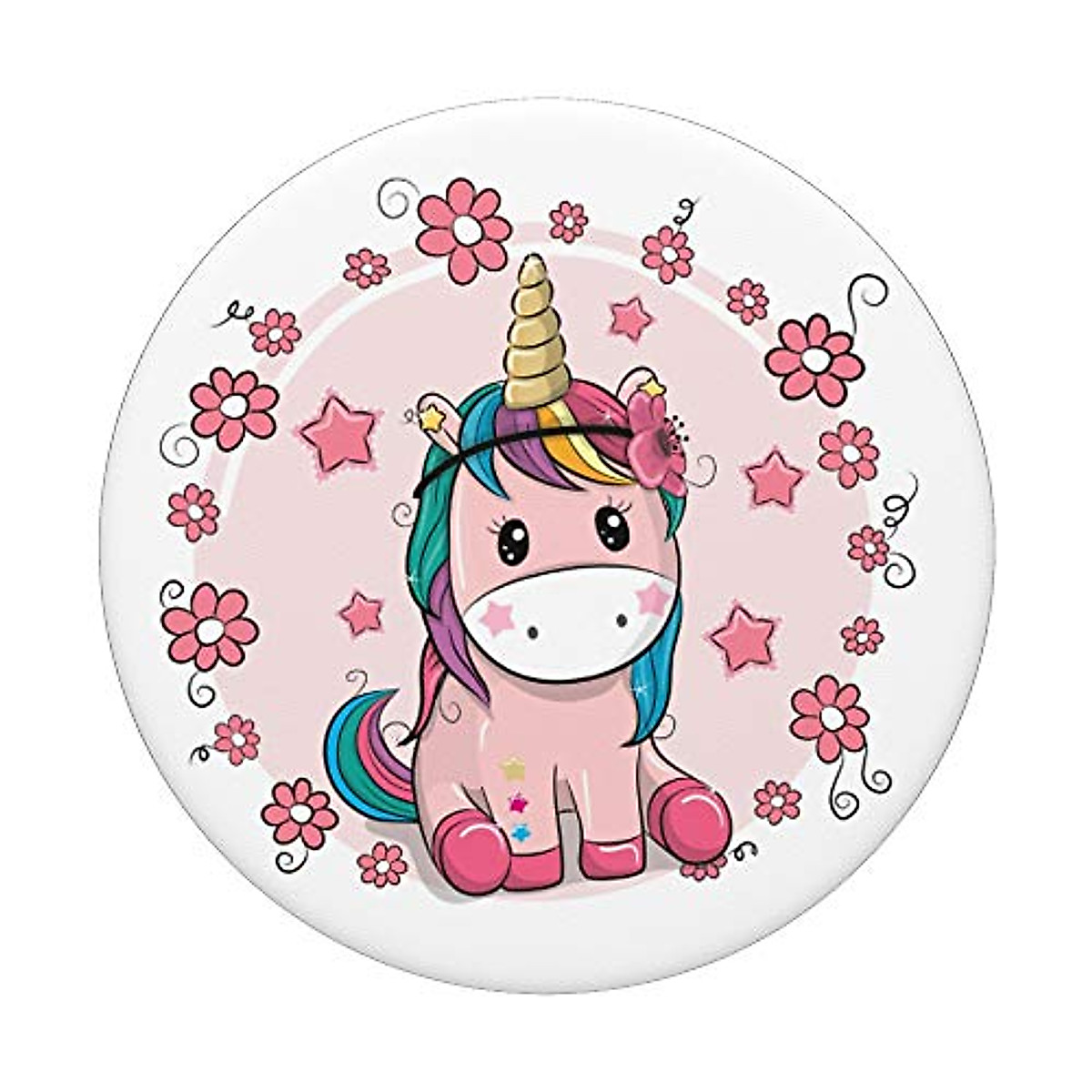 Unicorn Cute Kawaii Pretty Unicorn Gift for Girls Birthday PopSockets PopGrip: Swappable Grip for Phones & Tablets