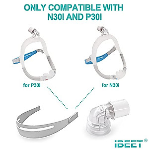 Replacement Strap and Elbow for N30i and for P30i - Stay in Place & Stop Leaks, High-Elasticity Strap and Quick-Release Rotatable Elbow/Swivel Supplied by IBEET