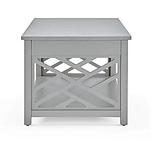 Alaterre Furniture Coventry 36" W Wood Coffee Table, Gray