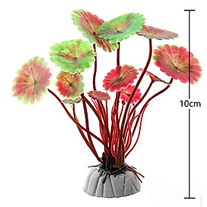 10Pcs Artificial Aquarium Plants, Small Size 2 to 4.5 inch Approximate Height Fish Tank Decorations Home Décor Plastic