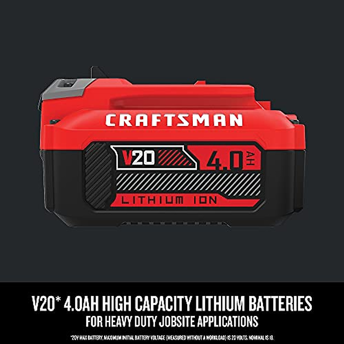 CRAFTSMAN V20 Lithium Ion Battery, 4.0-Amp Hour (CMCB204)