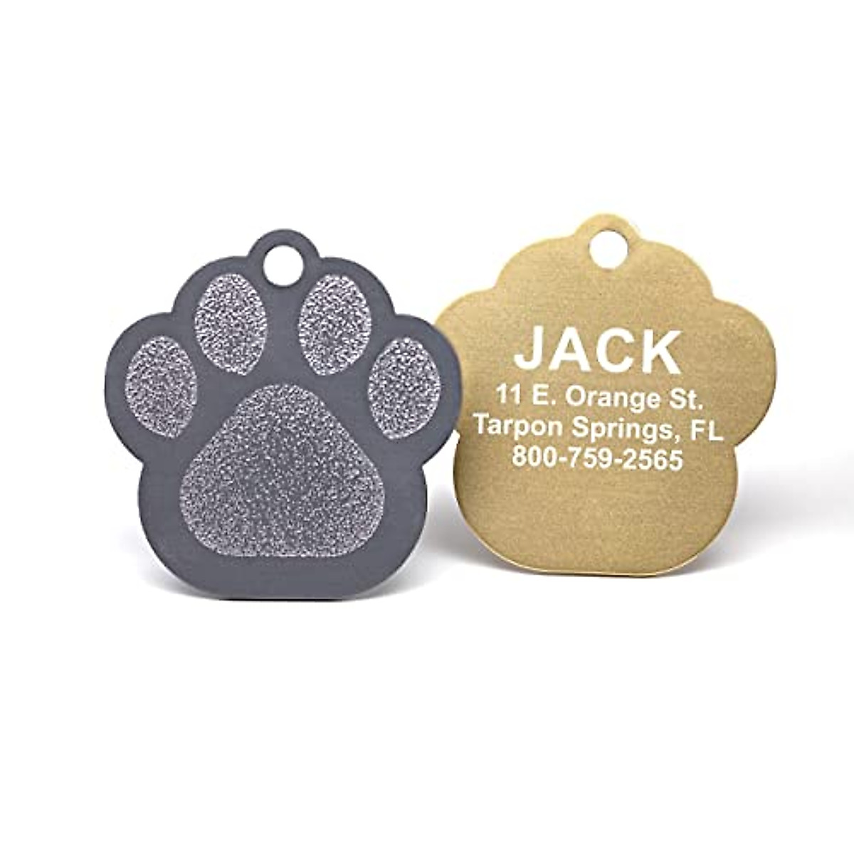 Providence Engraving Pet ID Tags in 8 Shapes, 8 Colors, and Two Sizes - Personalized Dog and Cat Tags with 4 Lines of Customizable Text