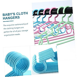 HANABASS 100pcs Baby Hanger Pants Rack Hanger Baby Clothes Rack Hook Hanger Toddler Hangers Plastic Clothes Hanger Plastic Hangers Children Clothes Hanger Coat Hanging Tool Clothes Hangers