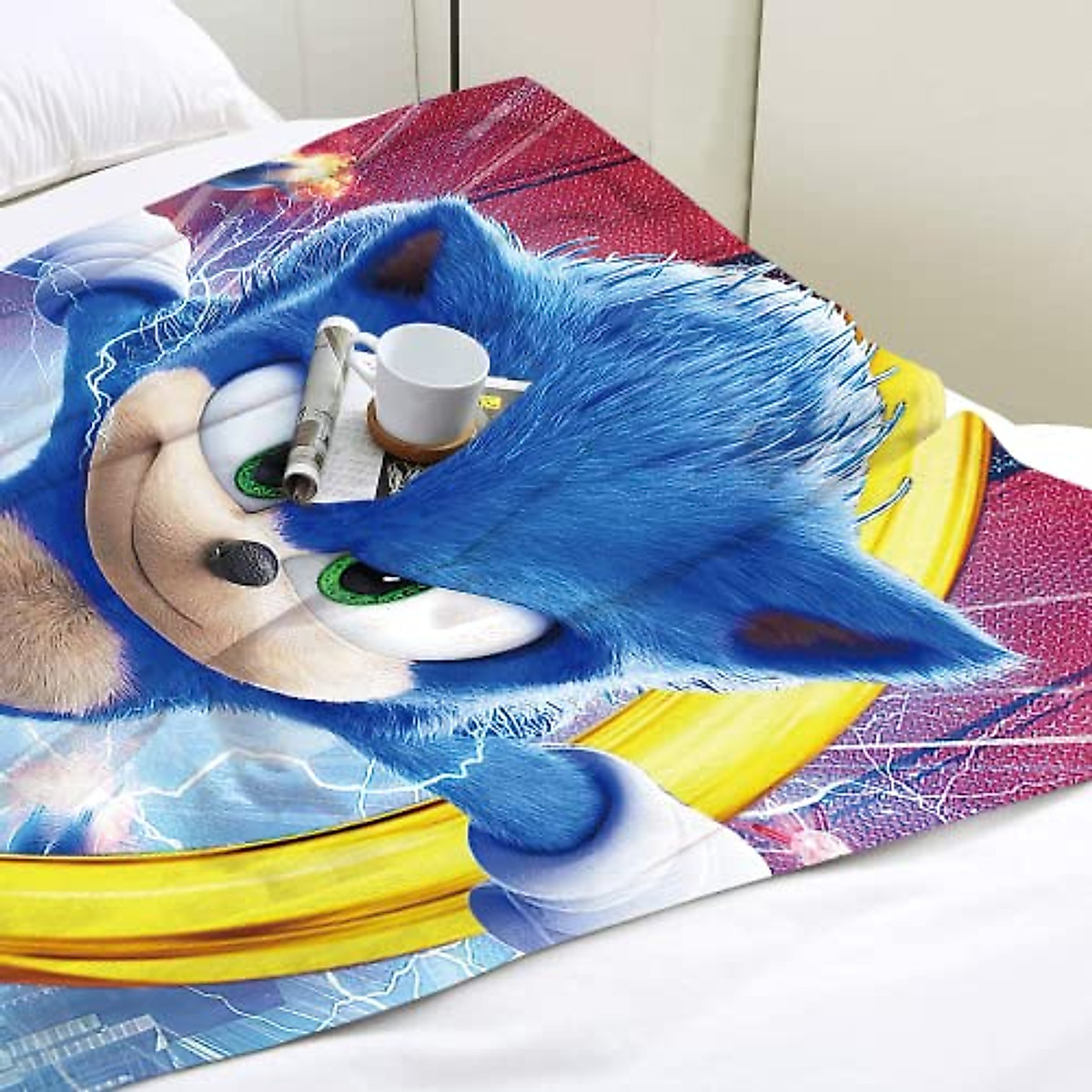 Cartoon Fleece Blanket Super Soft Cozy Throw Blanket, Lightweight Fuzzy Comfy Textured Flannel Blanket Winter Warm Plush Throw Blankets for Couch, Sofa, Bed (Style 1, 50 x 40 inches)