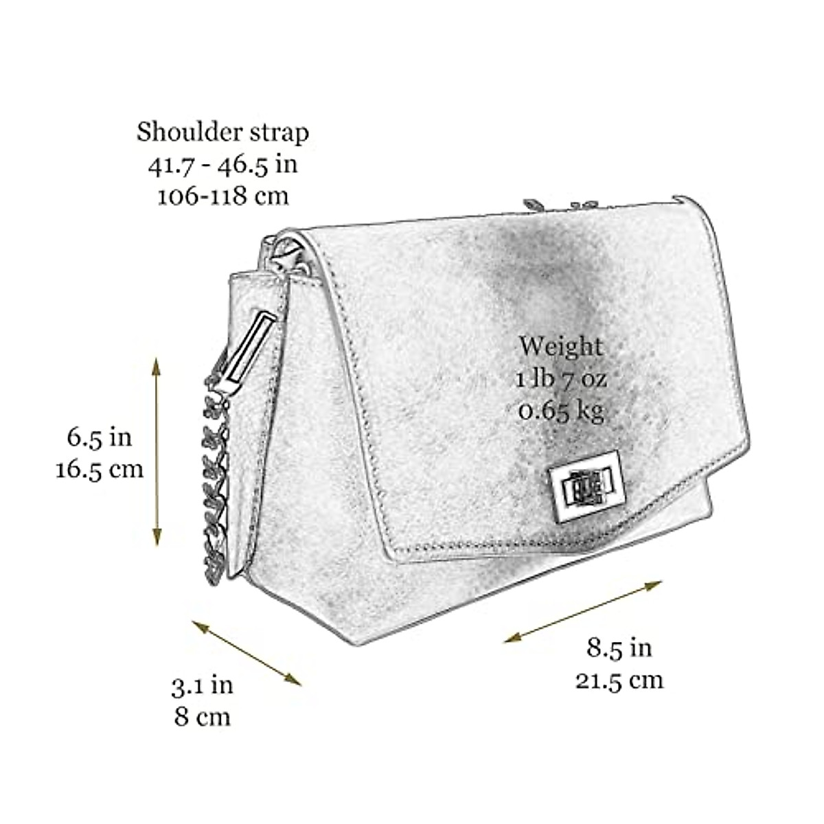 Time Resistance Leather Crossbody Bag for Women - Full Grain Leather Shoulder Bag - Stylish Messenger Bag Purse (Cognac)