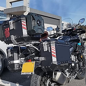 DIMEANI Motorcycle Gas Can, UTV Gas Can with mount, 5L 1.3 Gallon Black Fuel Can Temperature Resistant Antistatic Compatible with Most Cars Motorcycle SUV ATV UTV