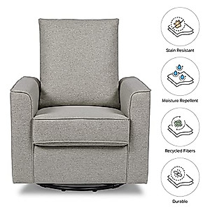 Namesake Alden Swivel Glider in Performace Grey Eco-Weave, Water Repellent & Stain Resistant, Greenguard Gold & CertiPUR-US Certified