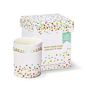 Two's Company Birthday Cake Music Box with Scented Candle