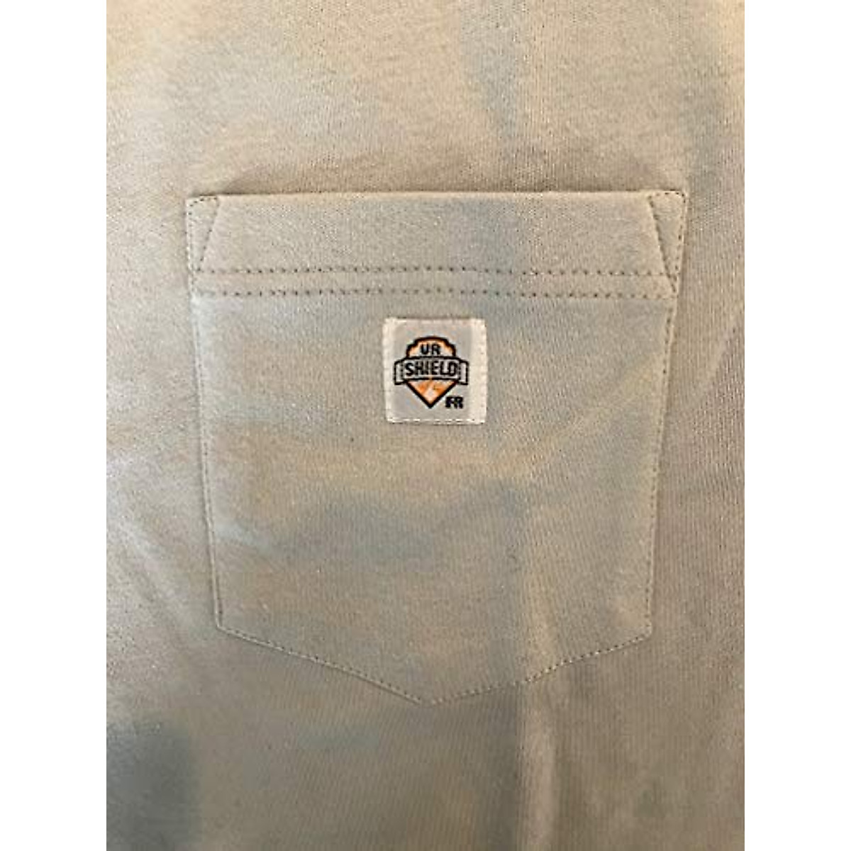 Fire Resistant Cotton Long Sleeve Henley – FR T-Shirt - Welding Shirt Light Grey