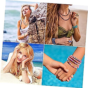 EXCEART 1 Set Black Stone Beads Colorful Clay Beads DIY Jewelry Making Set Arts and Crafts Kit Adult Craft Kits Fashion Necklace Bracelet Beads Girls Bracelet Making Kit Bracelet Maker Kit