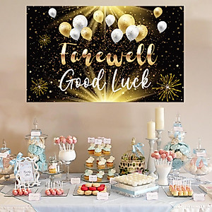 Kimini-Ki Farewell Good Luck Backdrops, Going Away Party Decorations, Goodbye/Farewell/Retirement/Job Change/Relocating/Graduation/Moving Party Decorations Supplies