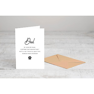 Emily gift Funny Dog Dad Birthday Card - Fathers Day Card From The Dog - Joke Dog Dad Card For Fathers Day - Best Dog Dad Ever Card