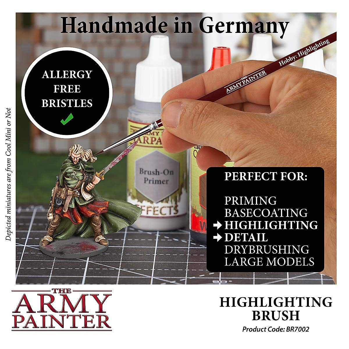 The Army Painter Hobby: Highlighting - Hobby Brush with Synthetic Taklon Hair - Fine Detail Paint Brush, Small Paint Brush, Model Paint Brush and Fine Tip Paint Brushes for Miniature Painting