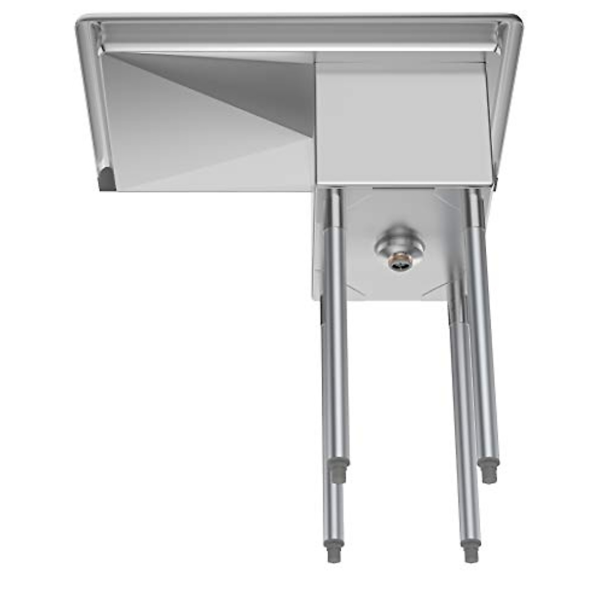 KoolMore 1 Compartment Stainless Steel Commercial Kitchen Prep & Utility Sink with Drainboard - Bowl Size 12" x 16" x 10"