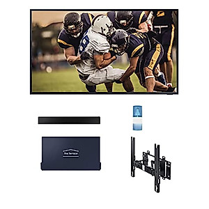 SAMSUNG QN65LST7TA 65" Terrace Outdoor QLED Smart TV with a Complete Terrace Bundle That Includes a Soundbar, Full Motion Wall Mount, TV Dust Cover, and Walts HDTV Screen Cleaner (2020)(Used)