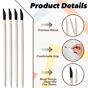 BienBion 30PCS Sanding Sticks,Detail Sanders for Woodworking and Plastic 3D Printing Model,Fine Detailing Polishing Sticks,Sanding Tool for DIY Wood Hobby Essential,150 Grit (5.4"×0.15") (A-Black)