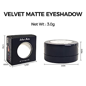 Erinde Black Matte Eyeshadow Palette, Single Black Smokey Pressed Powder Eye Shadow, Ultra-Blendable, Pigmented Color, Long Lasting, Halloween Goth Eye Makeup Palette, Cruelty-Free & Vegan