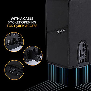 BANGCHEER - Dust Cover for Xbox Series X, Elastic Console Cover, Washable and Reusable Xbox Series X Dust Cover, Waterproof Xbox Series X Case, 6.5 x 11.8 x 6.5 Inches, Black