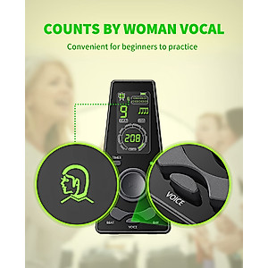Electronic Digital Metronome with Timer for Guitar, Piano, Violin, Ukulele Practice, Advanced Universal Metronome with Tempo Knob, Vocal Counts, Type C and Timing