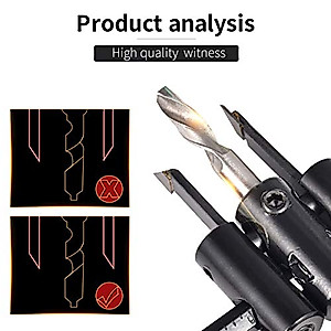 HOHXEN Adjustable Circle Hole Saw Cutter Woodworking Drill Bit,Adjustable 1-Inch to 6-Inches,Heavy Duty Wood DIY Tools(Cutting Diameter:30mm-200mm)