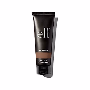 e.l.f. BB Cream SPF 20, Color Correcting & Medium Coverage, Hydrating Formula, Dark, 0.96 Fl Oz (28mL)